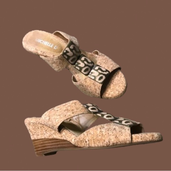 Michelle D | Shoes | Michelle D Cork Wedge Sandals Size 6 2 | Poshmark